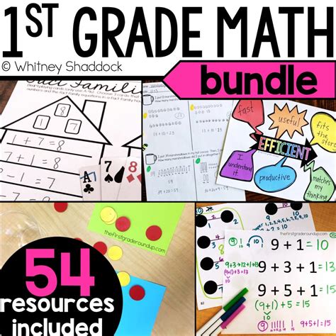 1st Grade Math Curriculum With Guided Math Lesson Plans And All Materials Bundle The First