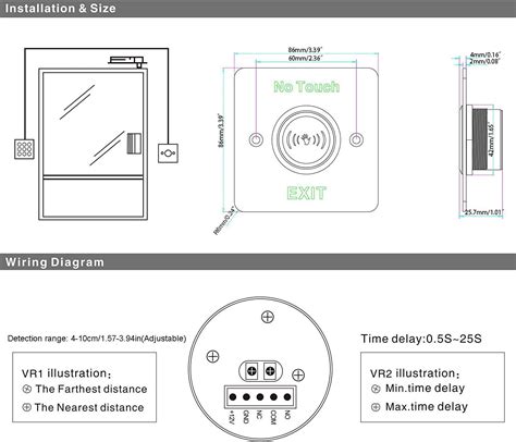 Uhppote No Touch Infrared Sensor Exit Button Door Release Buttons Switch No Nc Camera Photo