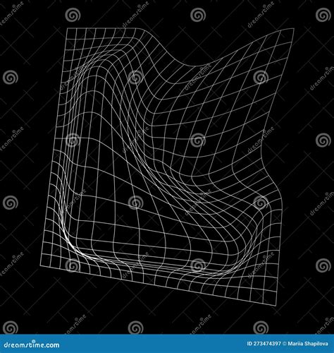 Retrofuturistic Liquid Distorted Triangle Grid Digital Cyber Retro