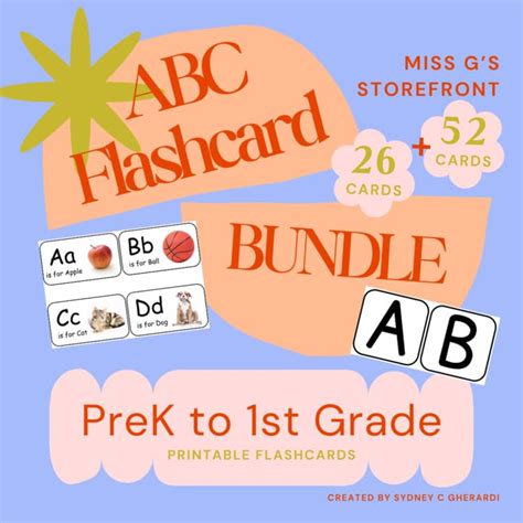 Abc Flashcard Bundle Abc Phonics Cards And Letter Flashcards Tpt