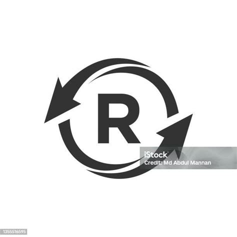 R 문자 컨셉의 재무 로고 마케팅 및 금융 비즈니스 로고 R 금융 로고 템플릿 마케팅 성장 화살표 가격에 대한 스톡 벡터 아트