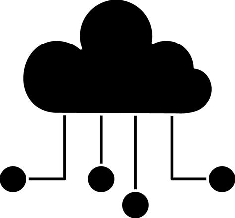 Black Cloud Computing Icon On White Background 25009022 Vector Art At