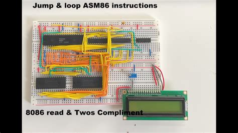 Hello World On A Breadboard Intel 8086 16bit Asm86 Jump Part 8