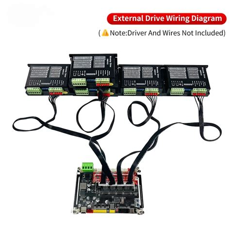 New Cnc 4axis Stepper Motor Controller Mcu32 Bit Grbl Driver Board With