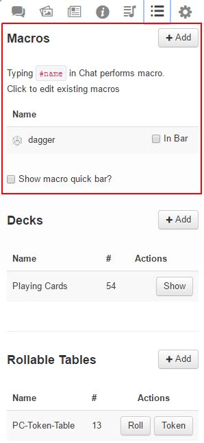macros roll20 wiki