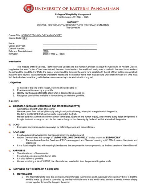 Ge 7 Module 7 Pdf Virtue