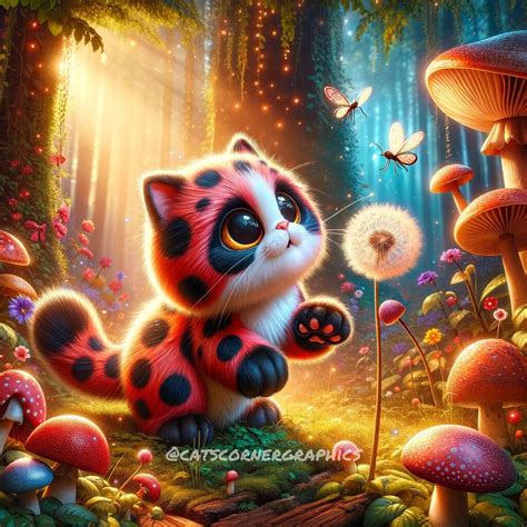 Artstation Ladybug Cat