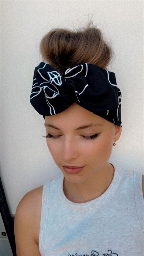 Black And White Faces Wide Wire Hair Wrap Wire Headband Wired Head Wrap