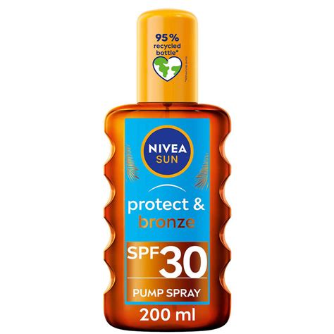 Nivea Protect & Bronze Αδιάβροχο Αντηλιακό Λάδι για το Σώμα SPF30 σε ...