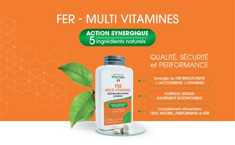 Fer Premium I Complément Alimentaire Anti Fatigue I Bisglycinate 3x