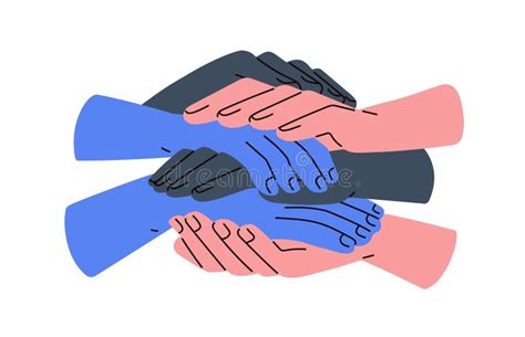 Hands Stack Together Team Trust And Unity Community In Partnership