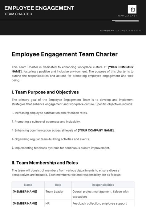 Free Team Charter Templates To Edit Online And Print