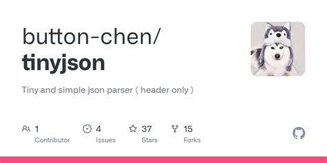 GitHub Button Chen Tinyjson Tiny And Simple Json Parser Header Only
