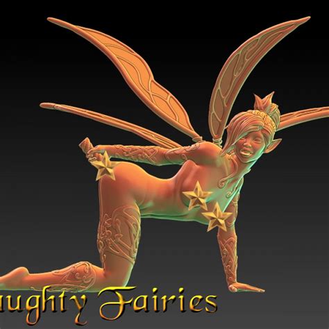 3d Printable Naughty Fairies Ada With Unicorn Horn Erotic Miniature