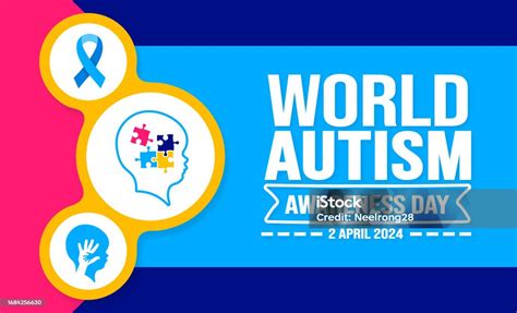 세계 자폐증 인식의 날 배경 템플릿은 배너 카드 인사말 카드 포스터 책 표지 플래카드 사진 프레임 소셜 미디어 게시물 배너