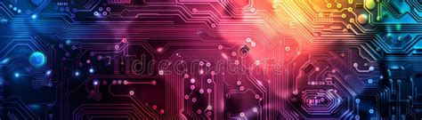 Abstract Digital Art With Vibrant Colors And Glowing Patterns Stock Illustration Illustration