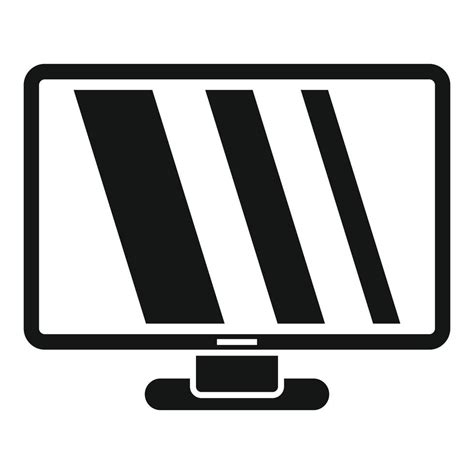 Digital Monitor Icon Simple Vector Computer Display 14866876 Vector