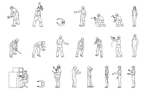 Labors And Workers Detail Elevation 2d View Layout Autocad File In 2025 Autocad Labor Worker