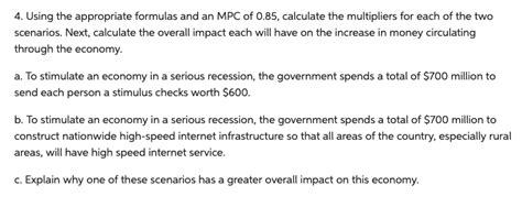 solved 4 using the appropriate formulas and an mpc of 0 85