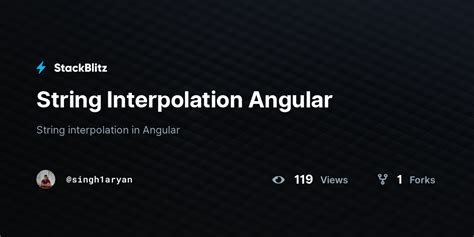 String Interpolation Angular Stackblitz