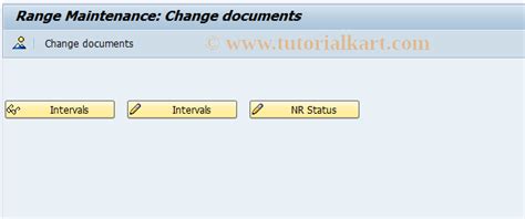 SCDN SAP Tcode Change Documents Number Ranges