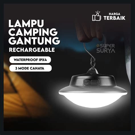 Jual Lampu Camping Led Kemah Gantung Portable Luar Ruangan Multifungsi Tahan Air Shopee Indonesia