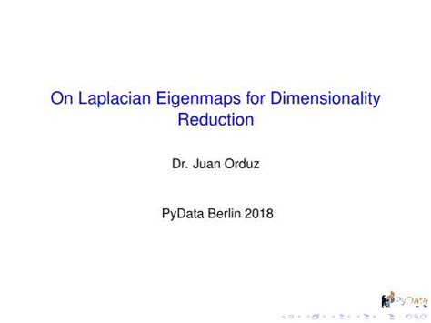 PDF On Laplacian Eigenmaps For Dimensionality Reduction On Laplacian Eigenmaps For