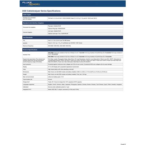Fluke Networks Cable Analyzer Kit Copper And Fiber Certification Teste