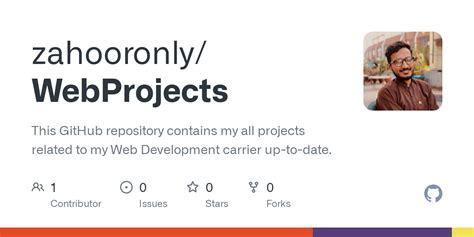 Github Zahooronlywebprojects This Github Repository Contains My All