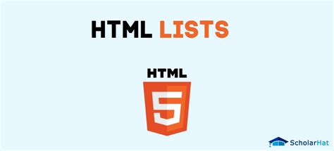 HTML LISTS