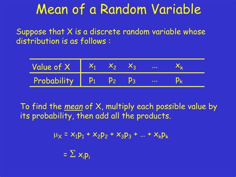 PPT Mean Of A Random Variable PowerPoint Presentation Free Download ID 5772106