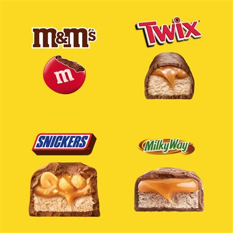 Snickers Mandms Milk Chocolate Milky Way And Twix Fun Size Chocolate Candy Variety