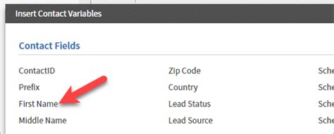 Insert A Contact Variable Into Call Script Vanillasoft
