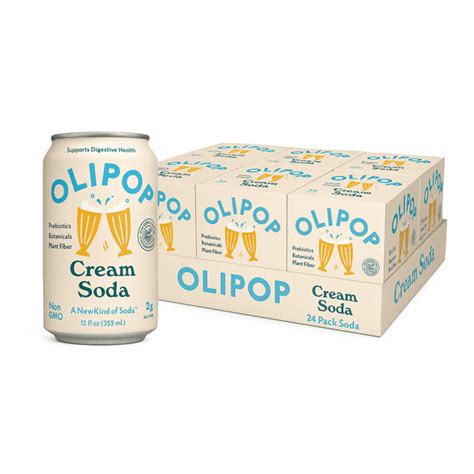 6 Pack Olipop Prebiotic Soda Cream Soda 12 Fl Oz 4 Pack Pantry