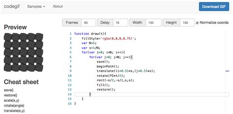 GitHub Schteppe Codegif Use Canvas API To Make A Animation