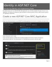 ASP NET Core MVC Identity Pdf Identity In ASP NET Core Introducing Identity And Implementing