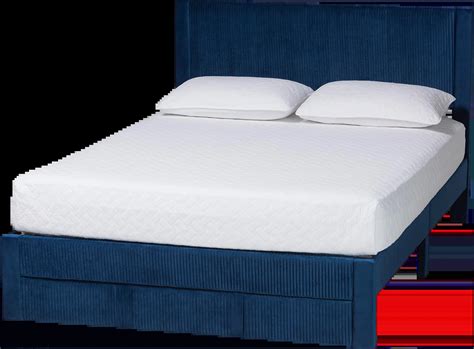 Briscon Navy Blue Polyester Fabric Queen Bed Rooms To Go