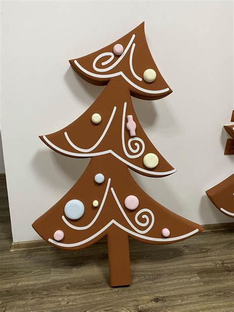 Объемная Фигура Ёлка Декоративная Из Пенопласта с Покраской Manific ...