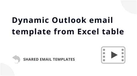 Create Dynamic Outlook Email Templates Using Excel Data