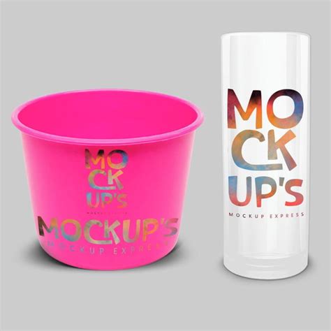 Mockup Kit Balde Pipoca Copo Longdrink Editavel Com Ps Elo7