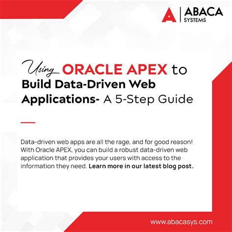Abacasys On Linkedin Oracleapex Oracle Oracleapexapplication