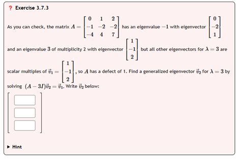 Solved As You Can Check The Matrix A Has Chegg