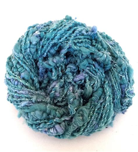 Bulky Weight Wool Boucle Bumpy Hand Spun Teal Blue Green Yarn Makerplace By Michaels