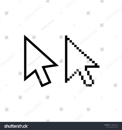 Mouse Pointer Arrow Vector Icons Arrow Stock Vector Royalty Free 1189842244 Shutterstock