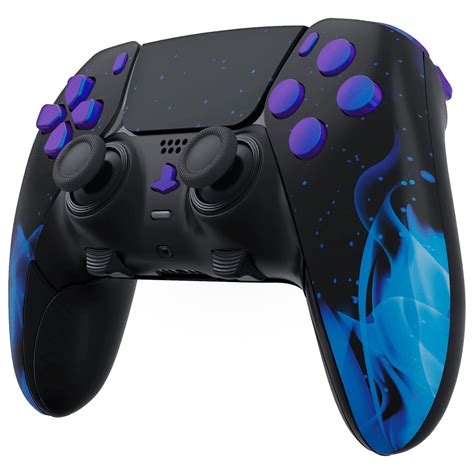 BLUE FIRE PS5 DualSense Edge Custom Modded Wireless Controller | ModdedZone