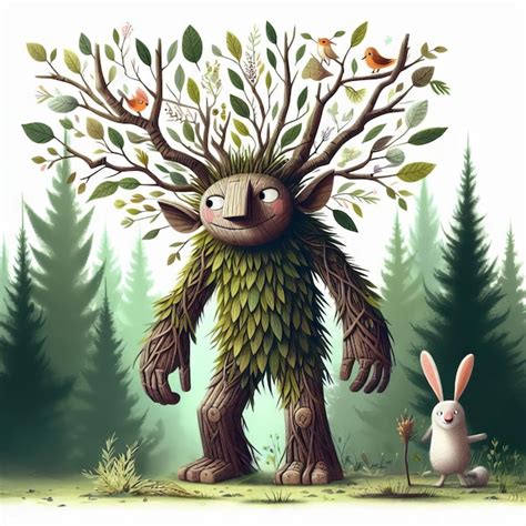 Forest Troll Guardian Premium Ai Generated Image