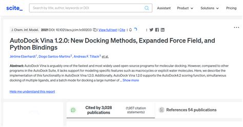Autodock Vina 1 2 0 New Docking Methods Expanded Force Field And Python Bindings
