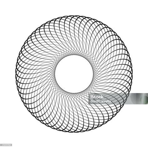 Circular Rotating Design Element Abstract Circle Lines Pattern Stock