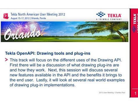 Tekla Openapi Drawing Tools And Plug This Track Will Focus On The