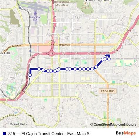 Bus 815 El Cajon Transit Center East Main St In El Cajon By Mts